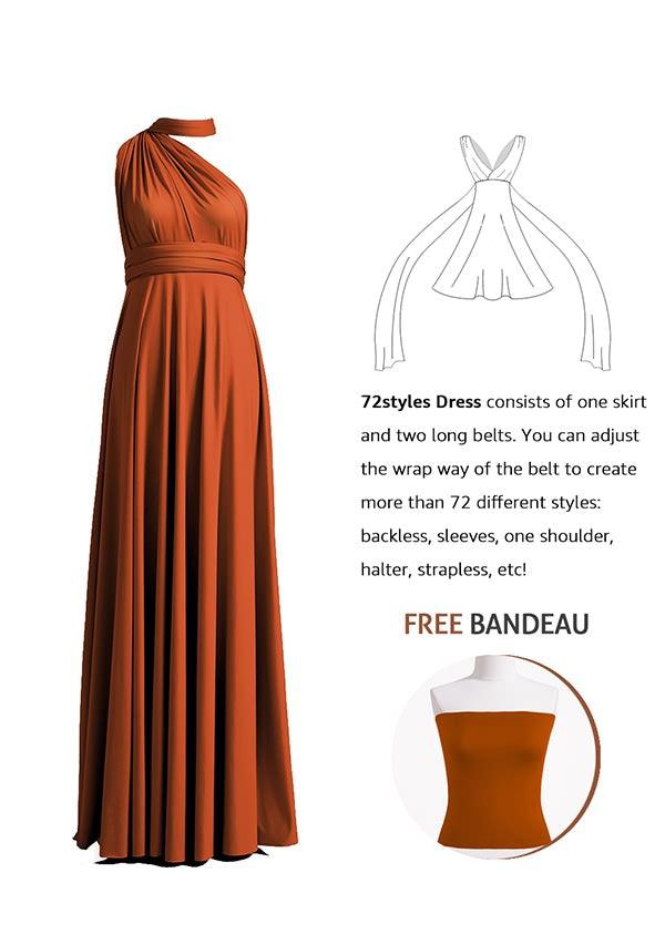 Buy Burnt Orange Multiway Convertible Infinity Dress – 72Styles