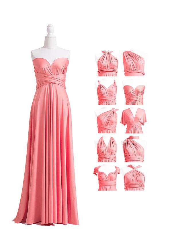 Buy Coral Pink Multiway Convertible Infinity Dress – InfinityDress.ca