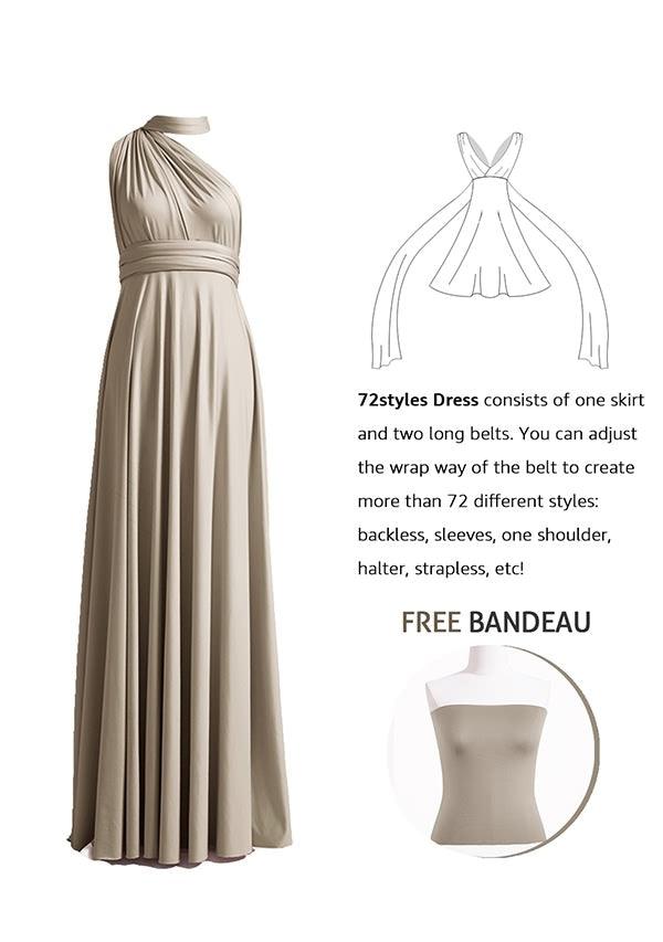 Buy Taupe Multiway Convertible Infinity Dress – 72Styles